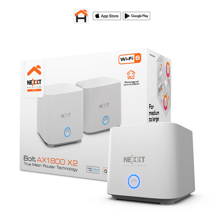 Router Wi-Fi 6 Mesh Bolt AX1800 de Nexxt Solutions (Pack de 2) – Smart ...